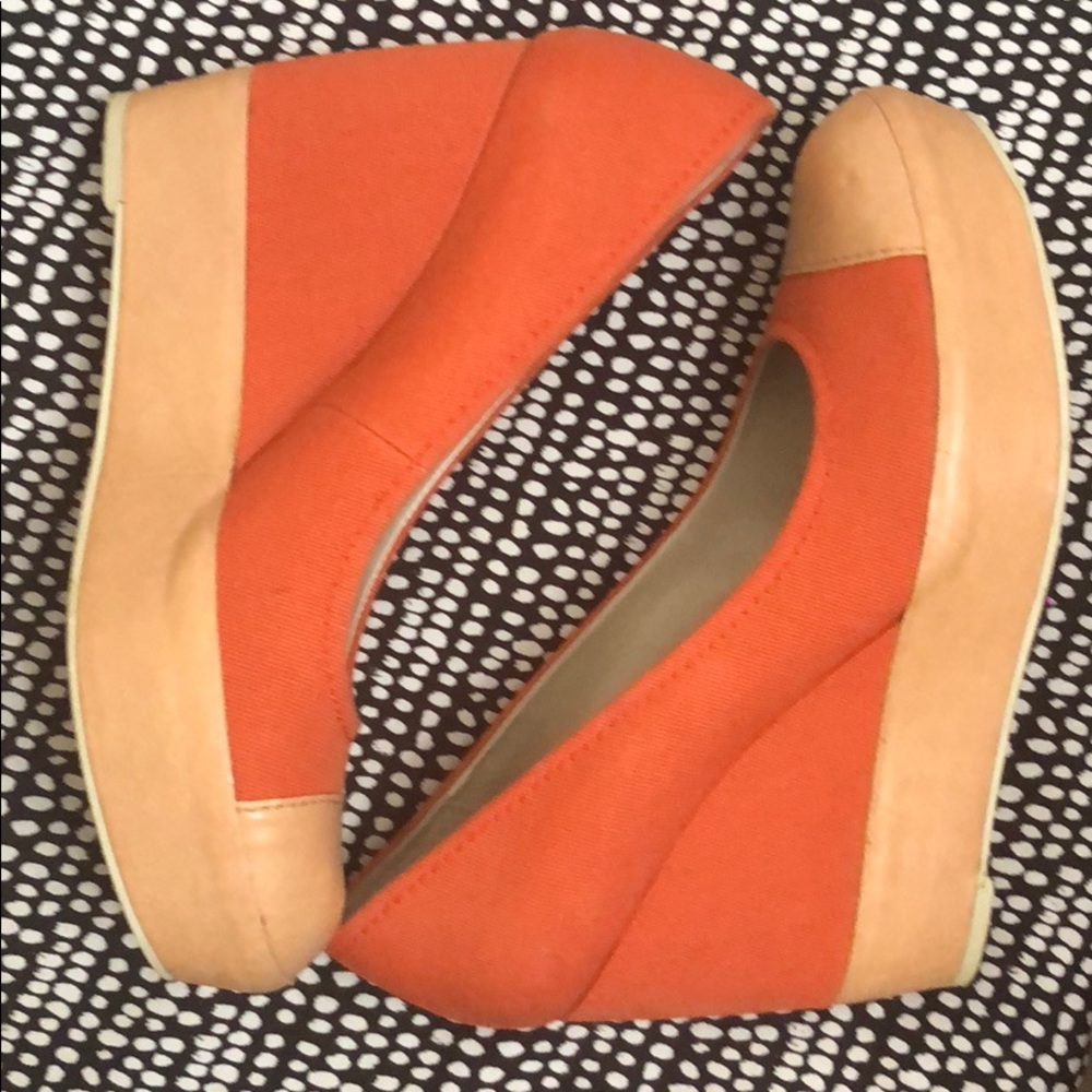 Nine West Burnt Orange Platform Wedges - Gem